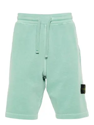 Stone Island Compass-appliqué Track Shorts - Green