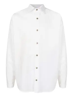 AMIR SLAMA Pattern-jacquard Shirt - White