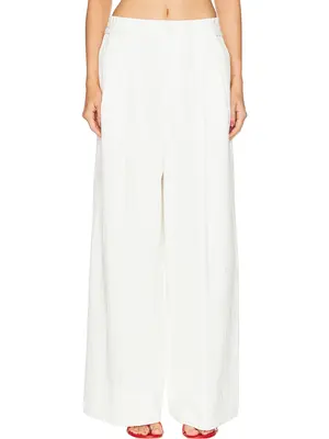 Christopher John Rogers Elastic Waist Wide Leg Pant - Marshmallow