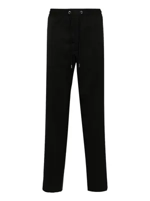 Moncler Straight-leg Gabardine Track Trousers - Black