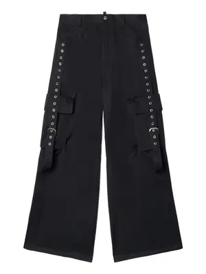Off-White Buckled Cargo Trousers - Black