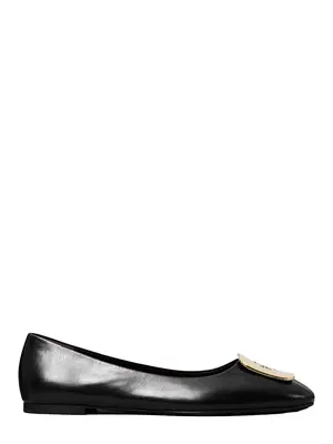 Tory Burch Georgia Ballerina Flats - Black