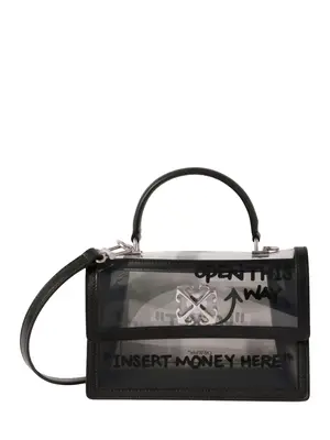Off-White Jitney 1.4 Transparent-design Tote Bag - Black