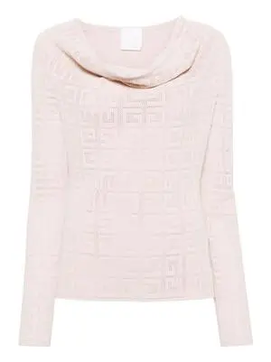 Givenchy 4g-jacquard V-neck Top - Pink