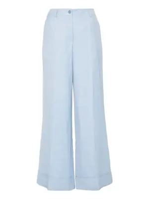 P.A.R.O.S.H Pressed-Crease Palazzo Trousers