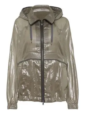 BRUNELLO CUCINELLI Brunello Cucinelli Metallic Cotton Track Jacket