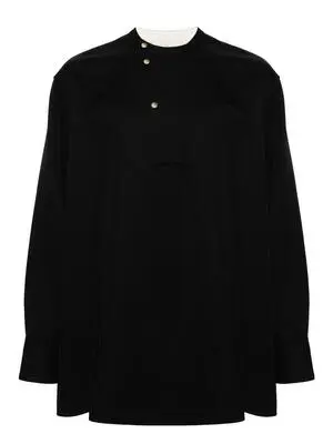 OAMC Asymmetric Wool Shirt - Black