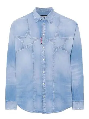 Dsquared2 Twin Stars Denim Shirt - Blue