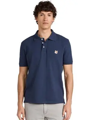 Maison Kitsuné Fox Head Patch Regular Polo Ink Blue