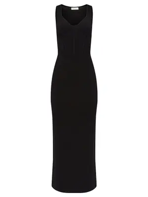 Nina Ricci Corset-style Maxi Dress - Black