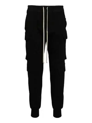Rick Owens Mastodon Cargo Cotton Track Pants - Black