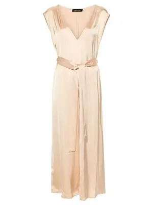 Fabiana Filippi V-neck Belted Long-length Dress - Pink