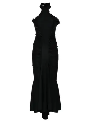 Philosophy Di Lorenzo Serafini Draped Midi Dress - Black