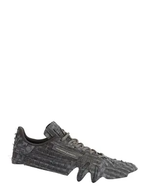 GIUSEPPE ZANOTTI Talon Lace-up Low-top Sneakers - Grey