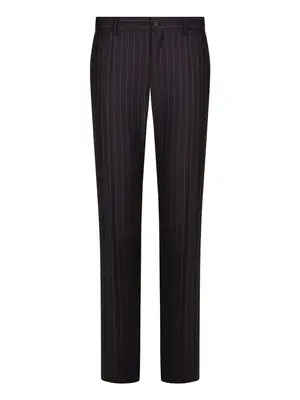 Dolce & Gabbana Pinstripe Tailored Trousers - Black