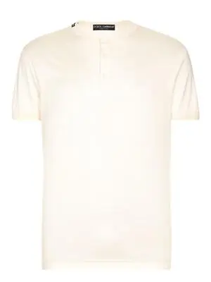 Dolce & Gabbana Round-neck Silk T-shirt - White