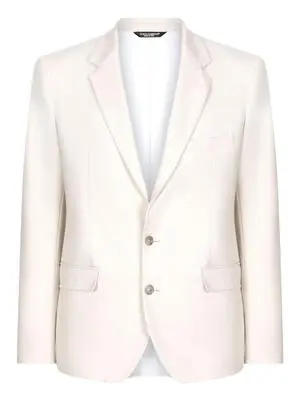 Dolce & Gabbana Single-breasted Notched-lapels Blazer - White