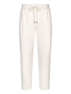 Dolce & Gabbana Logo-plaque Drawstring Track Pants - Neutrals