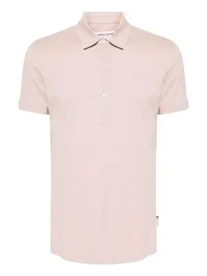 Orlebar Brown Sebastian Cotton Silk Polo Shirt - Pink