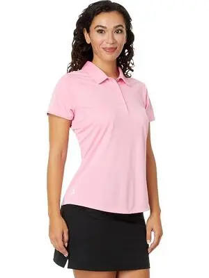 Adidas Performance Solid Short Sleeve Golf Polo Shirt Clothing Collegiate - Pink
