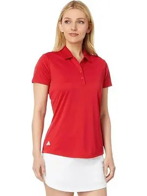 Adidas Performance Solid Short Sleeve Golf Polo Shirt Clothing Collegiate - Red