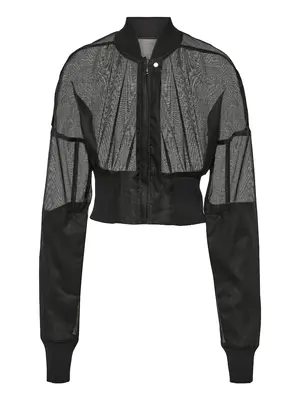 Rick Owens Cotton Bomber Jacket - Black