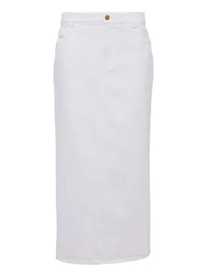 Tove Sera Denim Maxi Skirt - White