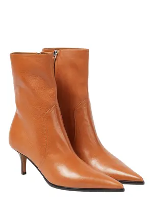 Paris Texas Ashley Leather Ankle Boots - Brown