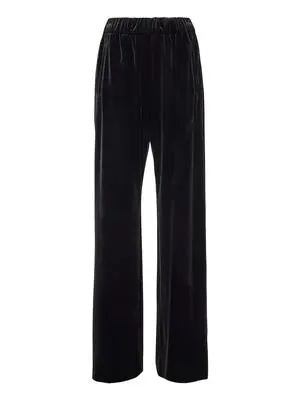 DOLCE & GABBANA Dolce&Gabbana High-Rise Velvet Wide-Leg Trousers