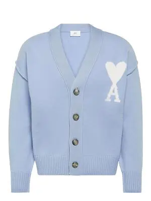 Ami De Cœur Virgin Wool Cardigan - Blue