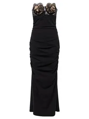 Dolce & Gabbana Lace-trimmed Gown - Black