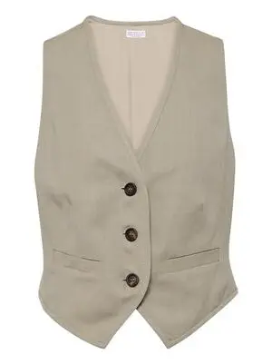 Brunello Cucinelli Single-breasted Vest - Grey
