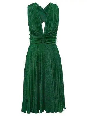 Dolce & Gabbana Pleated Mini Dress - Green