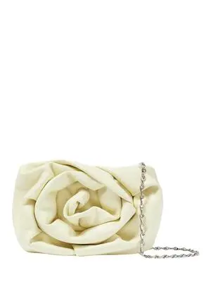 Burberry Rose Gathered Leather Clutch - Yellow