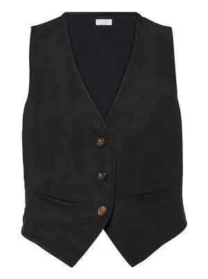 Brunello Cucinelli Single-breasted Vest - Black
