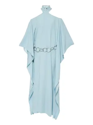 TALLER MARMO Mambo Halterneck Crêpe Kaftan - Blue