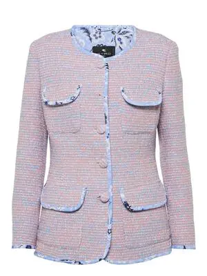 ETRO Etro Checked Wool-Blend Tweed Jacket