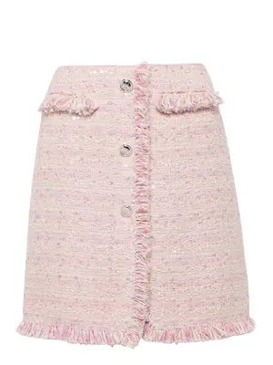 Giambattista Valli High-rise Tweed Miniskirt - Pink