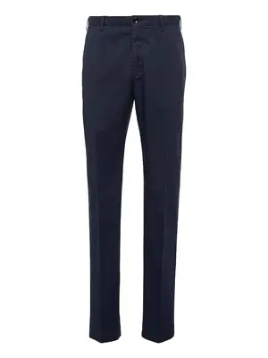 SLOWEAR Incotex Cotton-blend Straight Pants - Blue