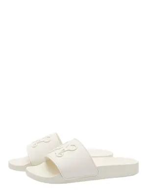 Palm Angels Monogram Pool Slides - White