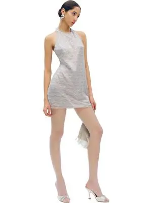 REFORMATION Avielle Mini Dress - Silver