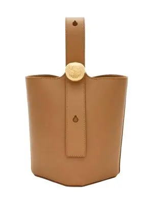 Loewe Leather Pebble Bucket Bag - Brown
