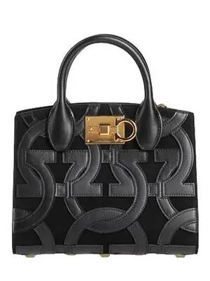 FERRAGAMO Calfskin Handbag - Black