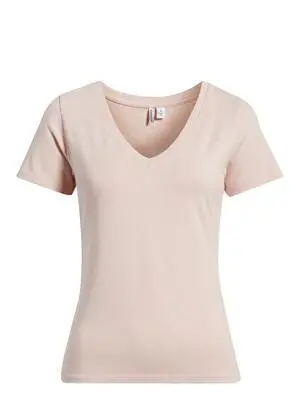 Nordstrom Everyday V-Neck T-Shirt Pink Smoke