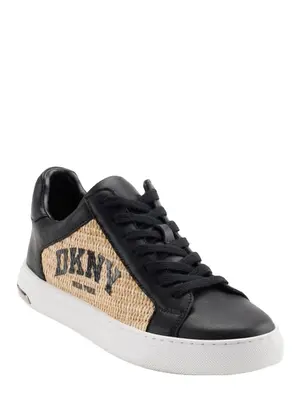 Dkny Logo Lace-up Sneaker - Black/natural