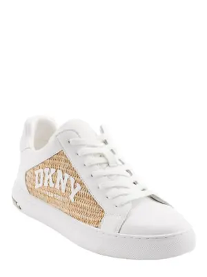 Dkny Logo Lace-up Sneaker - White/natural
