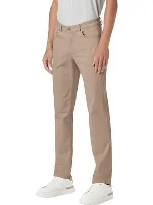 Bugatchi Preston Straight Leg Five Pocket Pants - Beige