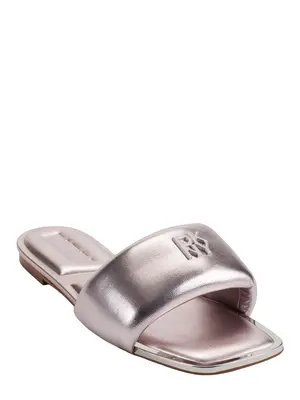 Dkny Metallic Slide Sandal - Dusty Rose