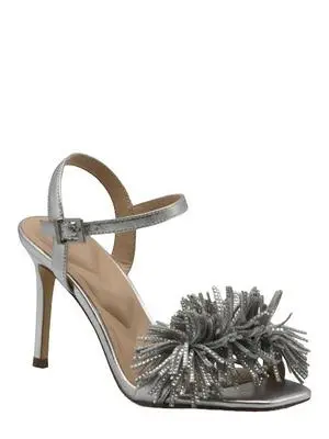 CHARLES DAVID Eternity Ankle Strap Sandal - Silver