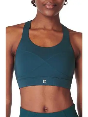 Sweaty Betty Power Medium Impact Sports Bra Deep Green